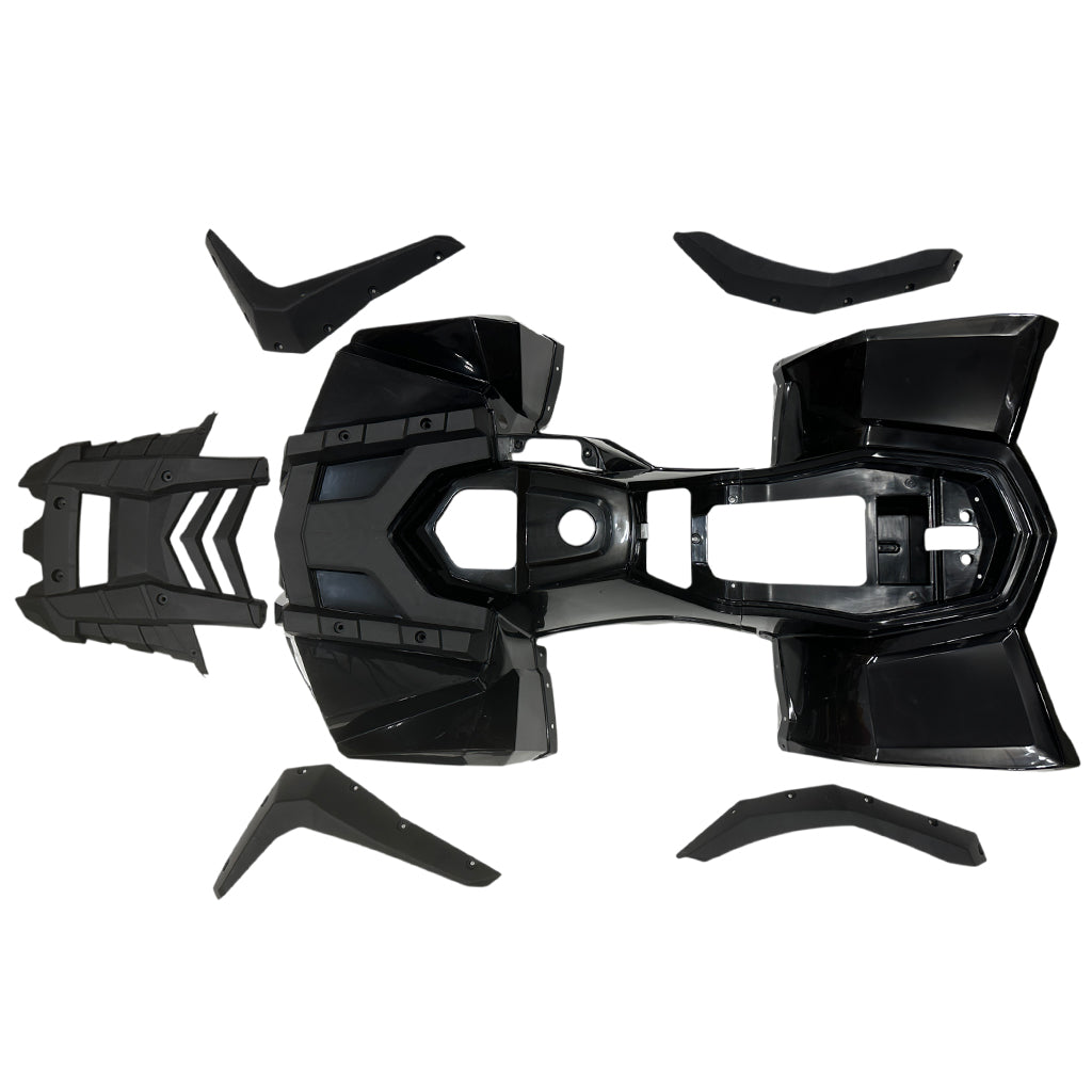 Body Fender Kit - 8 Piece - Black - Apollo Commander 200 ATV – VMC Chinese Parts