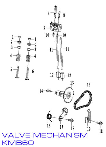 Valve Set - Zongshen ZL60 - Kayo KMB60 Dirt Bike