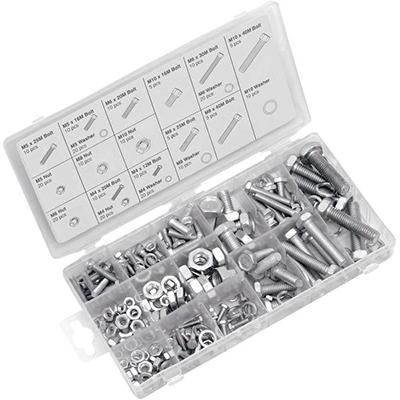 Performance Tool Metric Bolt Nut Washer Hardware Kit - 240 Piece - (24 ...