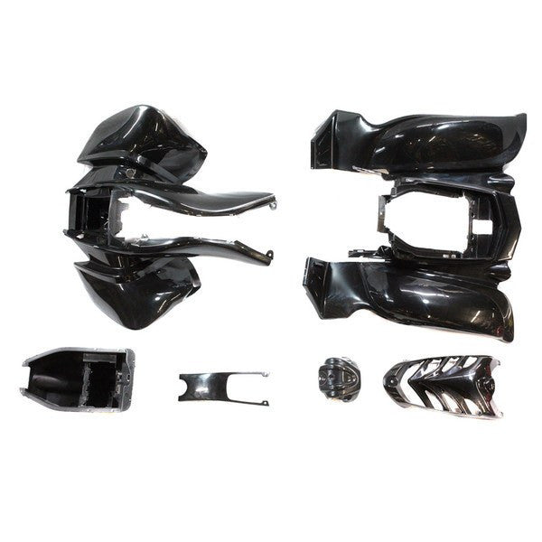 ATV Body Fender Kit - 6 piece - Black - VX Style