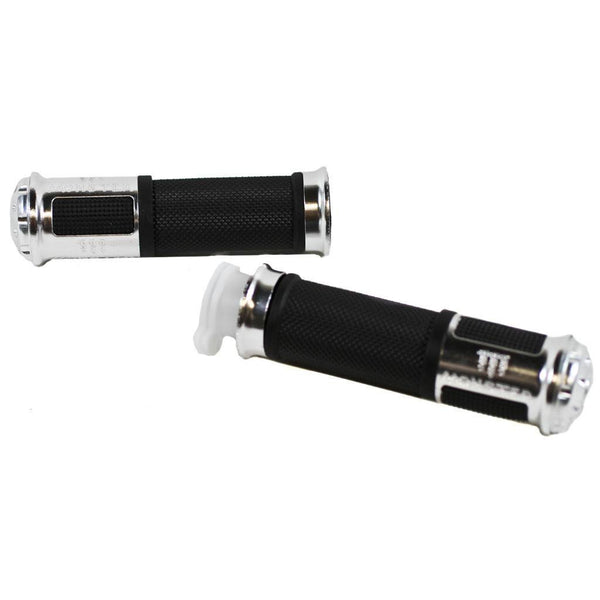 Handlebar Throttle Grips - Silver