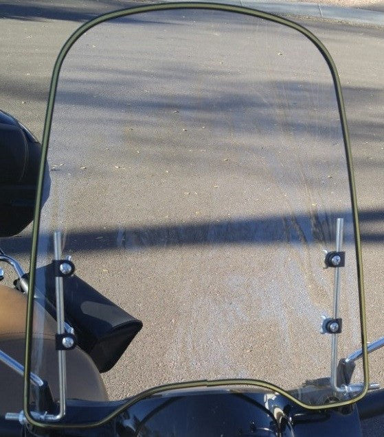 Universal Scooter Windshield 18.0 Inches H x 16.5 Inches W